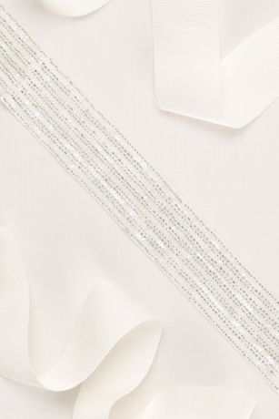 Linear Beaded Sash | David's Bridal