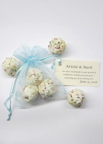 Personalized Seed Bomb Favor Bags | David's Bridal