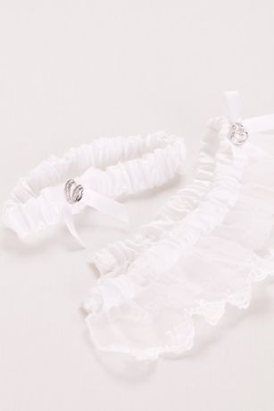 Adjustable Satin Garter Set with Bow