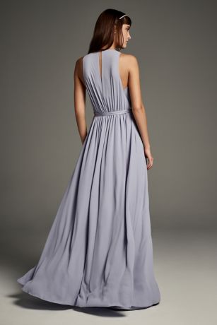 Georgette-Over-Charmeuse Blouson Bridesmaid Dress | David's Bridal