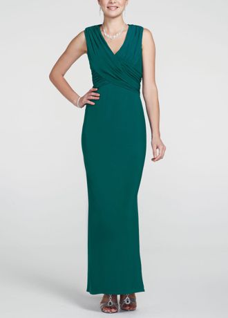 Portrait Collar Dress with Criss Cross Bodice | David's Bridal