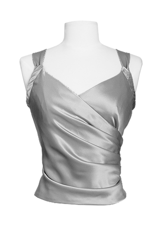 Sleeveless Satin Surplice Top | David's Bridal